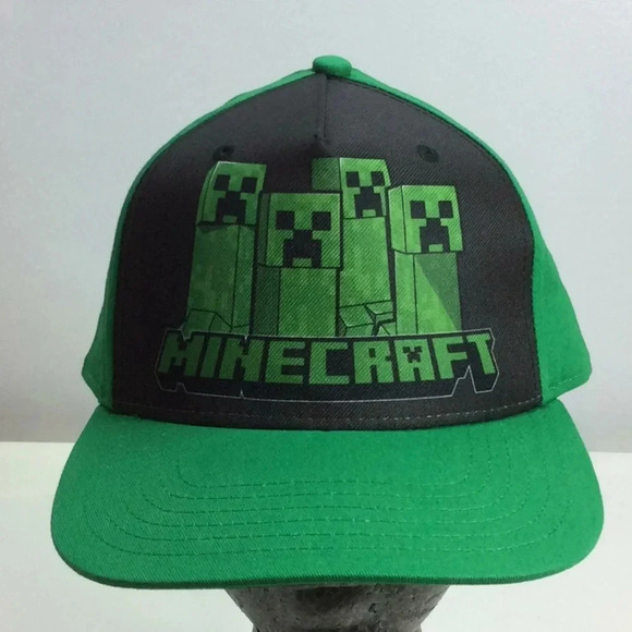 MAD Engine | Accessories | Nwt Minecraft Green Black Baseball Cap ...
